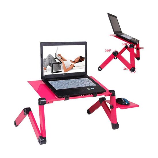 خرید میز لپتاپ T8 Multifunctional Laptop Table PINK با بهترین قیمت