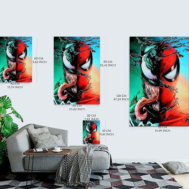 خرید تابلو ونوم اسپایدرمن Venom Spider Man Panel سایز 60 در 90 با ...